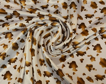 Jungle Animal Satin Print Fabric Charmeuse Satin Tiger - Etsy