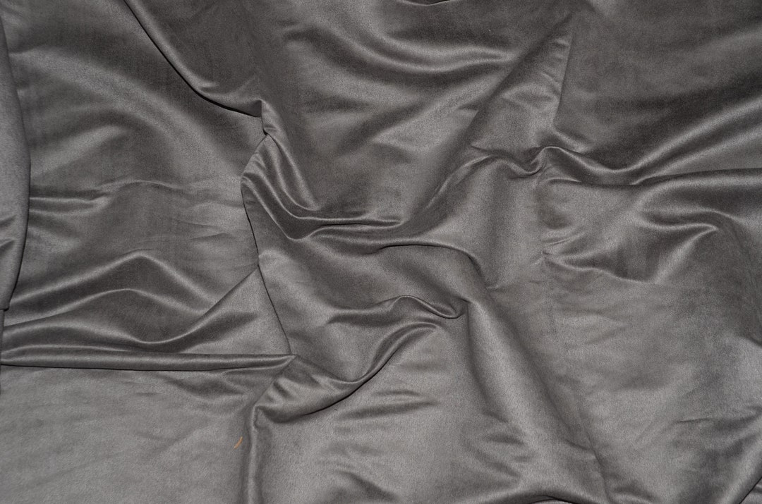 Grey Suede Fabric by the Yard | Gray Microsuede | 60" Wide | Faux Suede ...