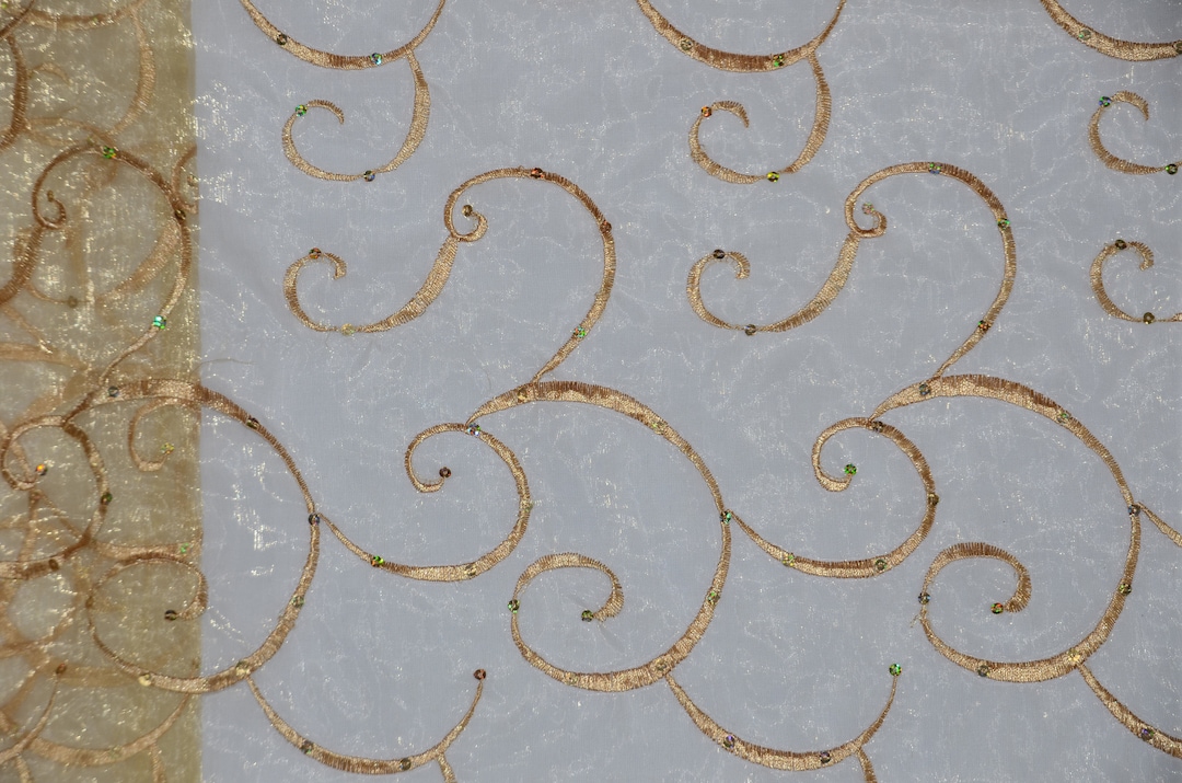 Sheer Embroidery Fabric | Organza Embroidery | Ferial Sequins ...
