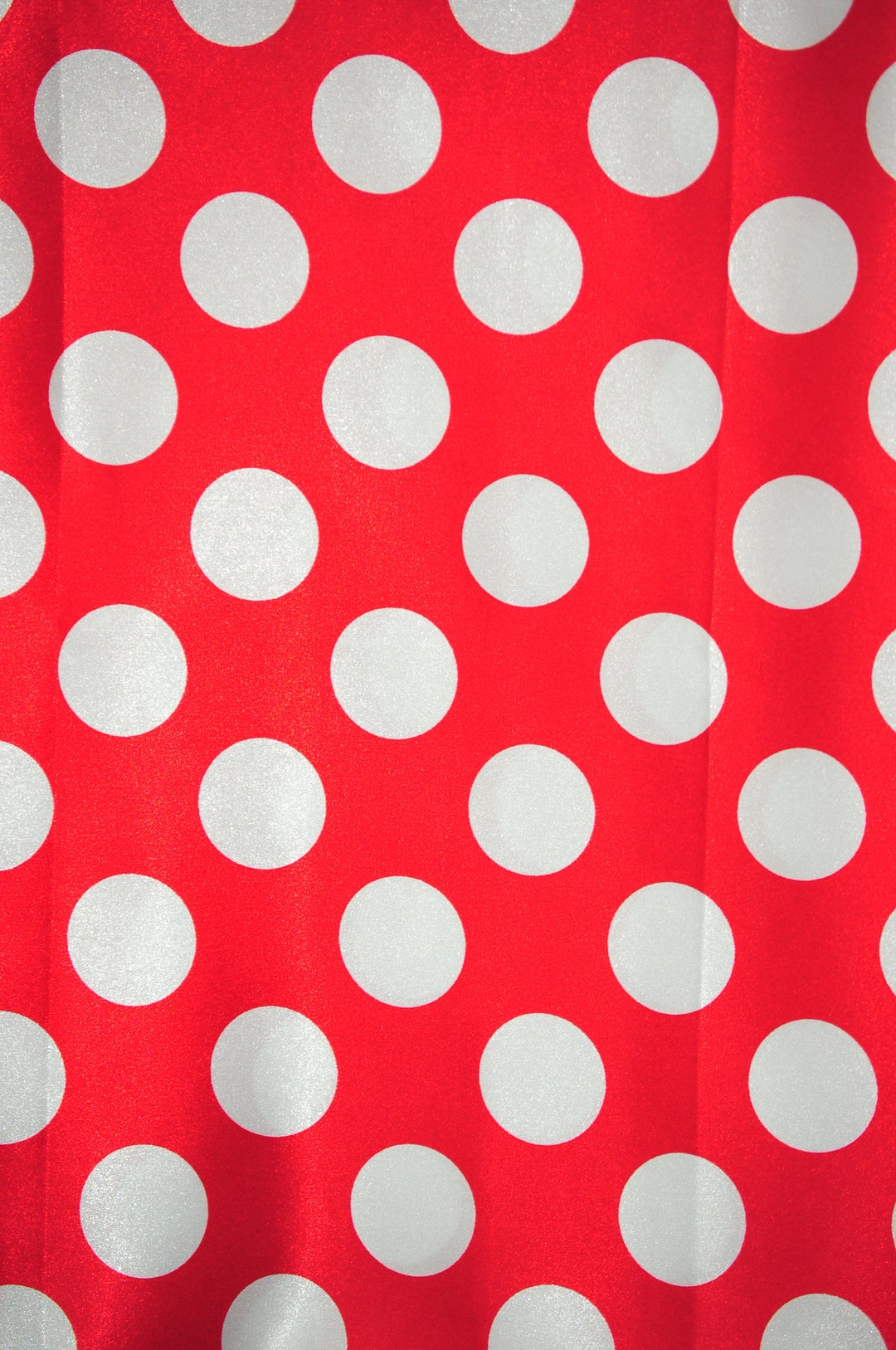 Red Polka Dot Fabric | Polka Dot Satin Fabric | Polka Dot Charmeuse ...