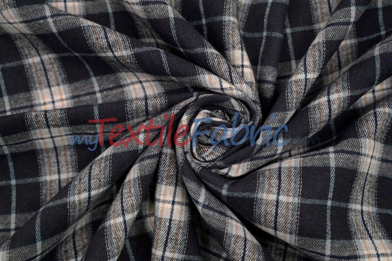 Plaid Flannel Fabric Sold by the Yard | Soft Brushed Flannel for ...