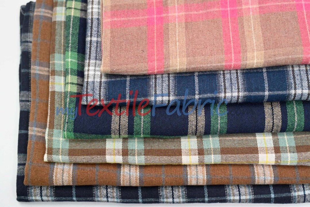 Plaid Flannel Fabric Sold by the Yard | Soft Brushed Flannel for ...