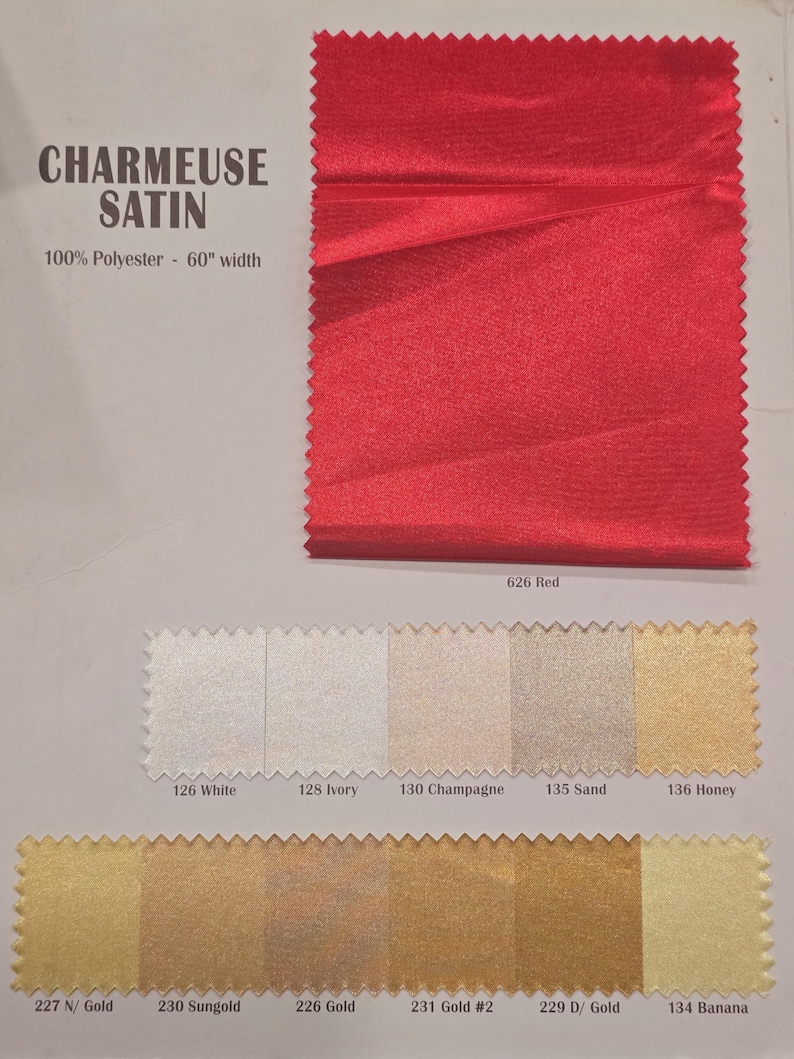 Silky Soft Charmeuse Satin Fabric by the Yard and Wholesale Bolt | 60 ...