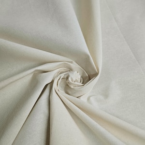 64" Natural Cotton Muslin Fabric by the Yard | Unbleached Muslin | 7oz | Lining, Quilting ...