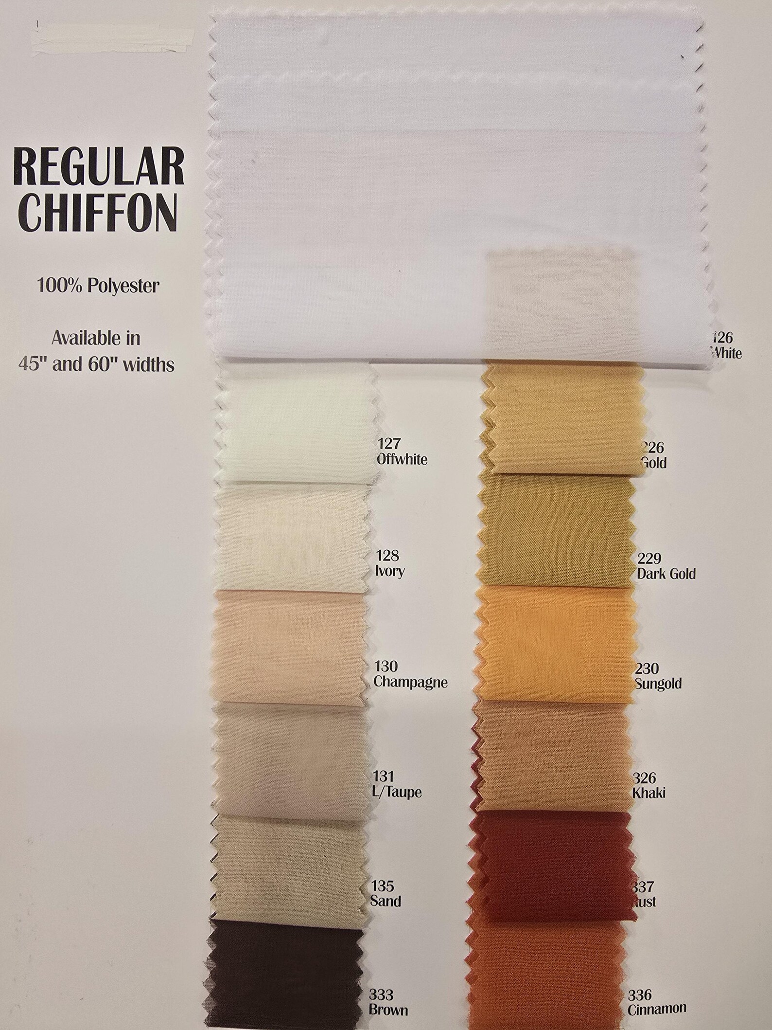 Gold Chiffon Fabric by the Yard and Wholesale Bolt | Hi Multi Chiffon ...