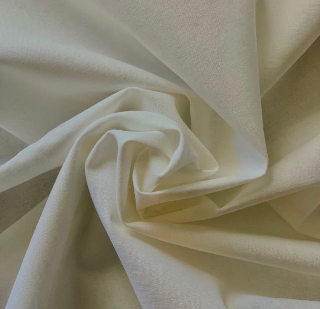 Ivory Cotton Fabric by the Yard | 120" Wide Woven Sheeting | 100% ...