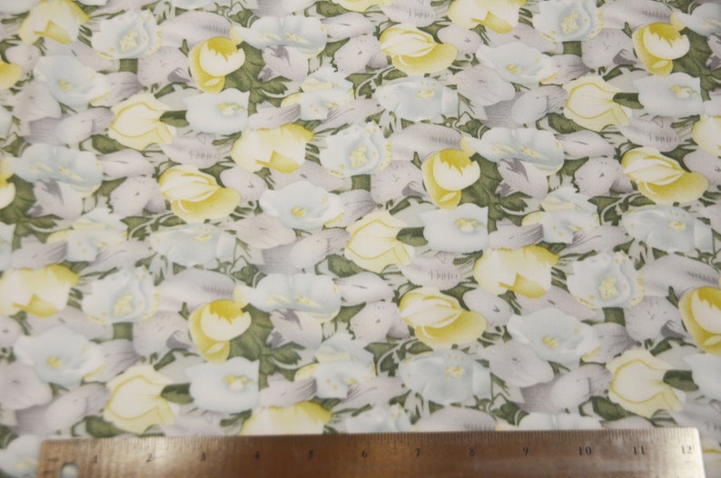 Spring Floral Rayon Challis Fabric by the Continuous Yard | 60" Wide ...