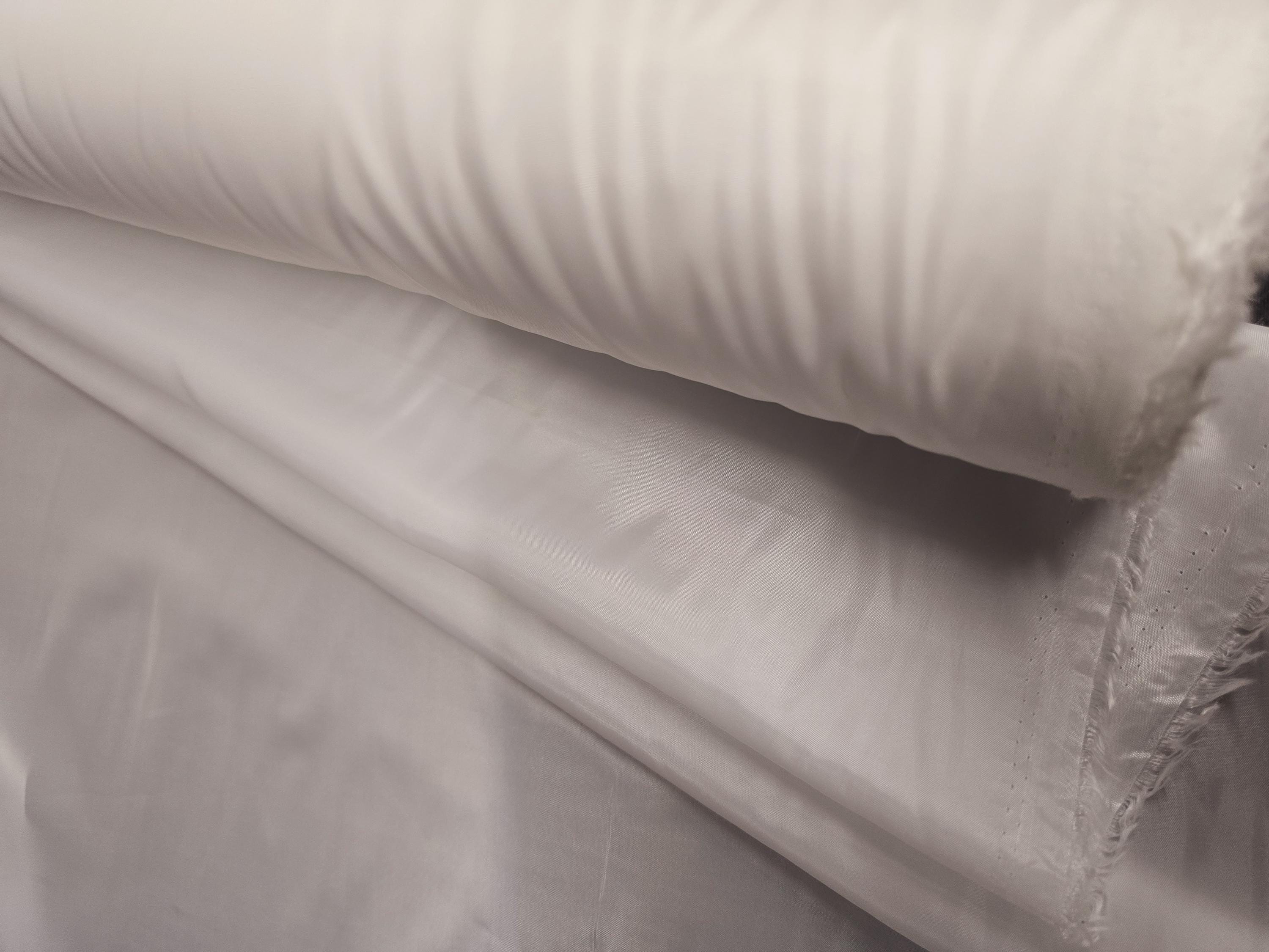 White Polyester Lining Fabric by the Yard | 60" Wide | Dress Lining ...
