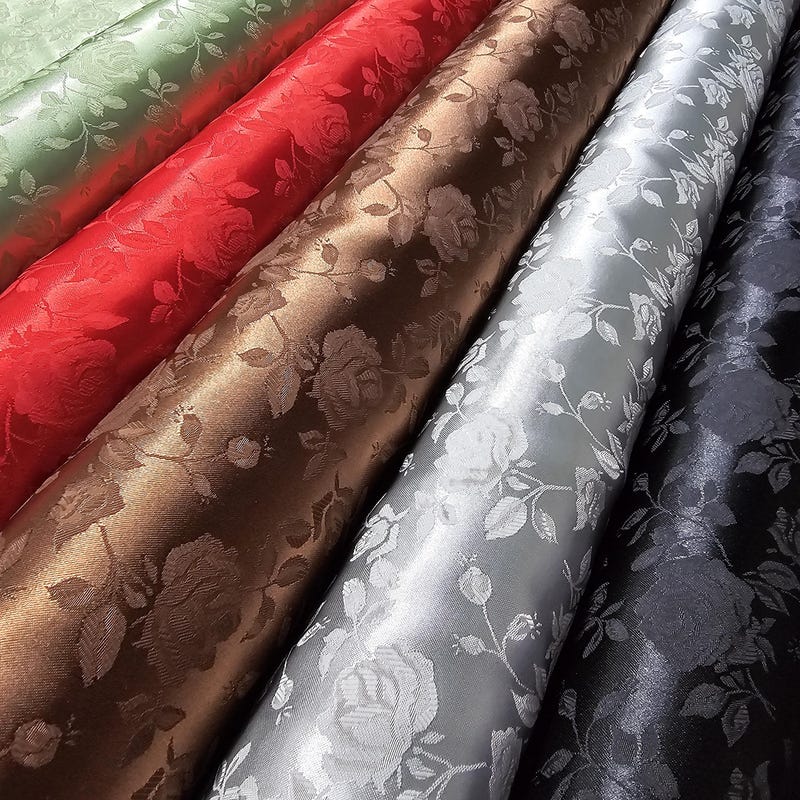 Floral Satin Print Fabric - Etsy
