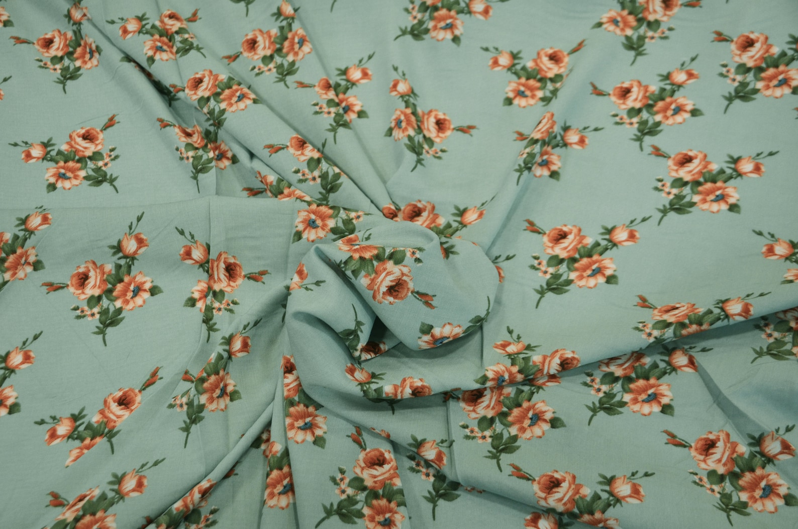 Love Flower Rayon Challis Fabric by the Continuous Yard | 60" Wide ...