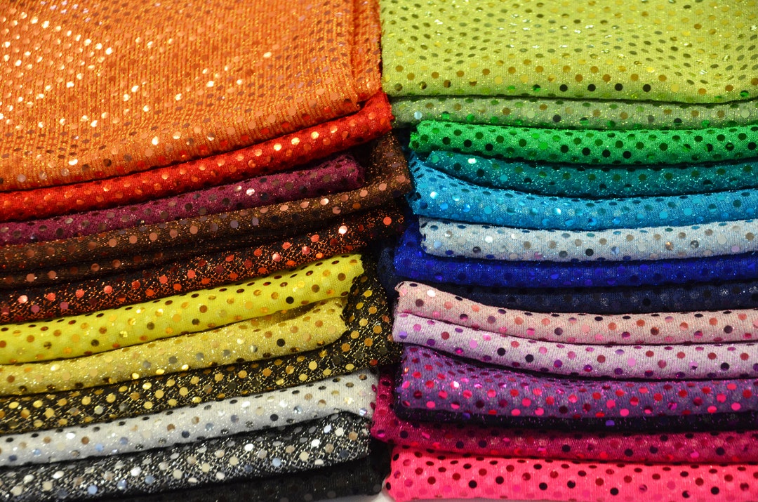 Confetti Dot Sequins | Sequins Fabric Yard X 40" | Glued 3mm Sequins ...