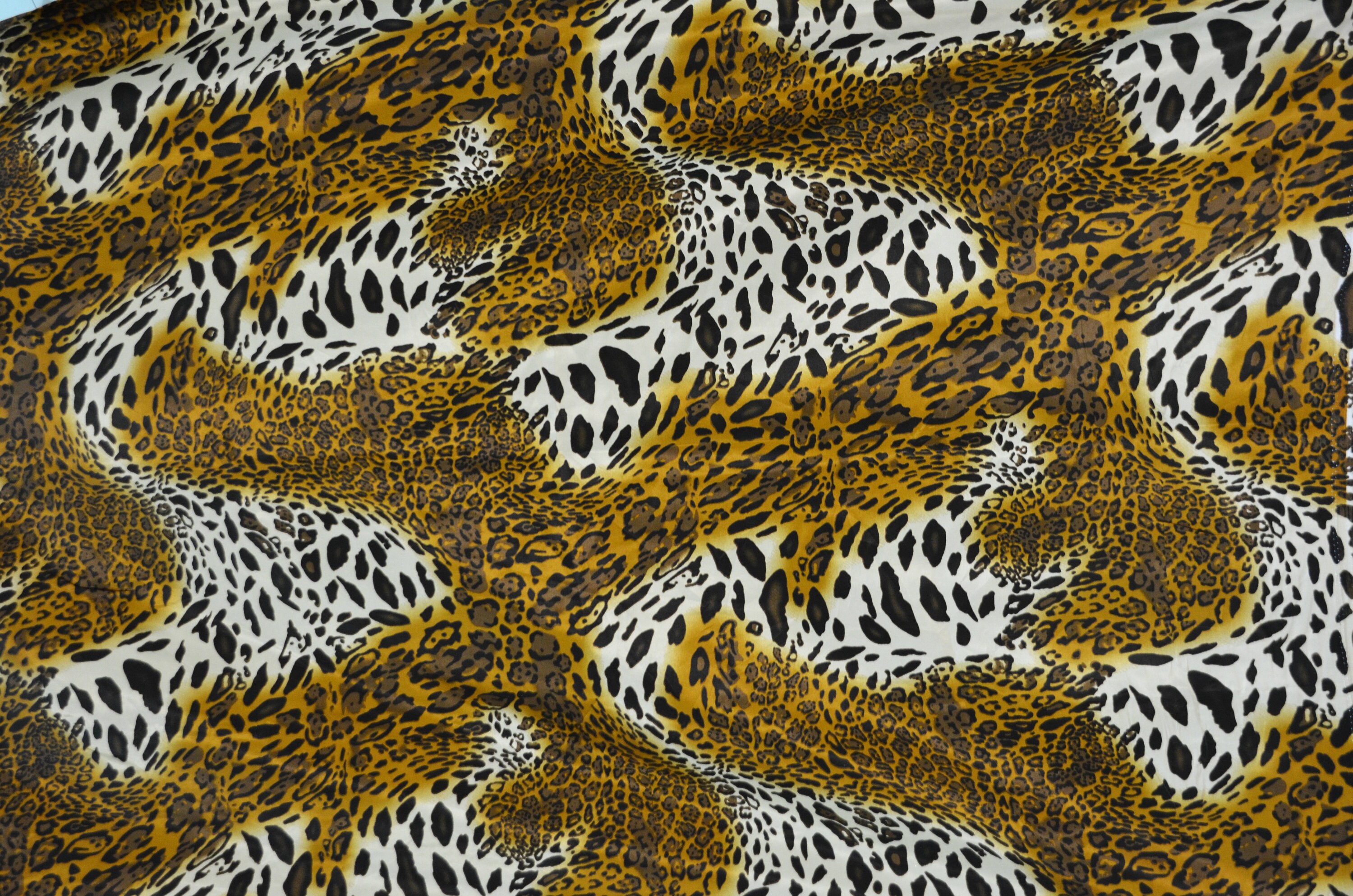 Jungle Animal Satin Print Fabric Charmeuse Satin Tiger - Etsy
