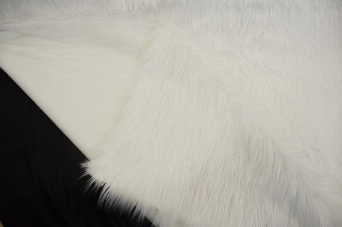 White Faux Fur 2 Pile White Fur Fabric Fursuit Fur - Etsy