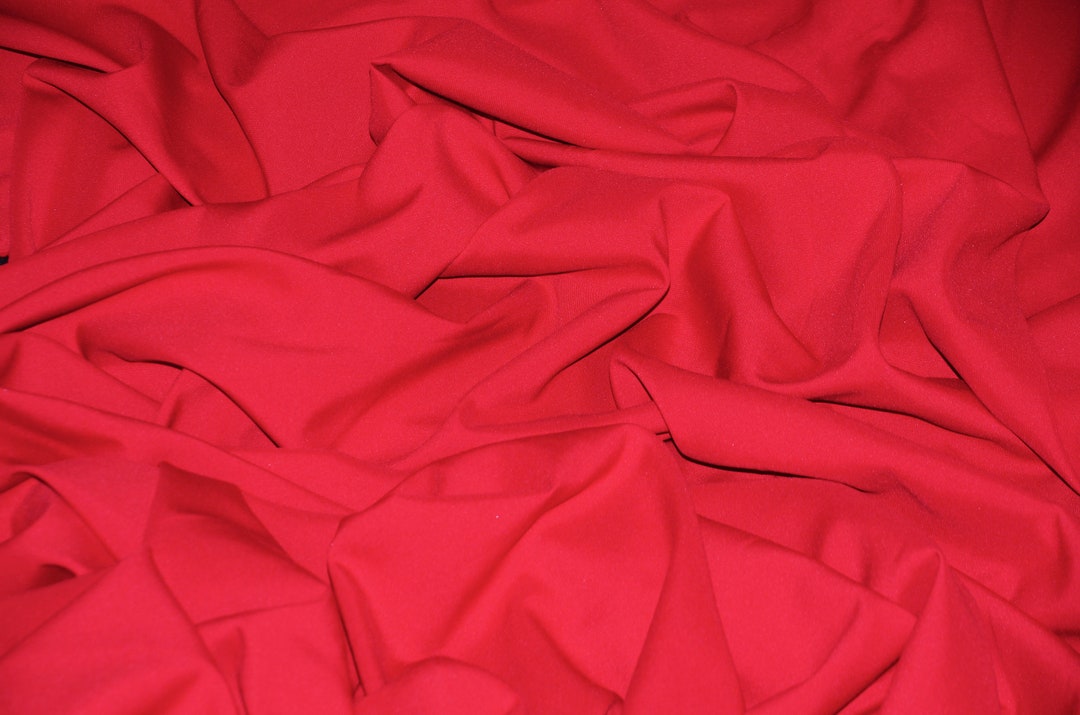 Red Stretch Scuba Double Knit Fabric by the Yard | Scuba Fabric Width ...