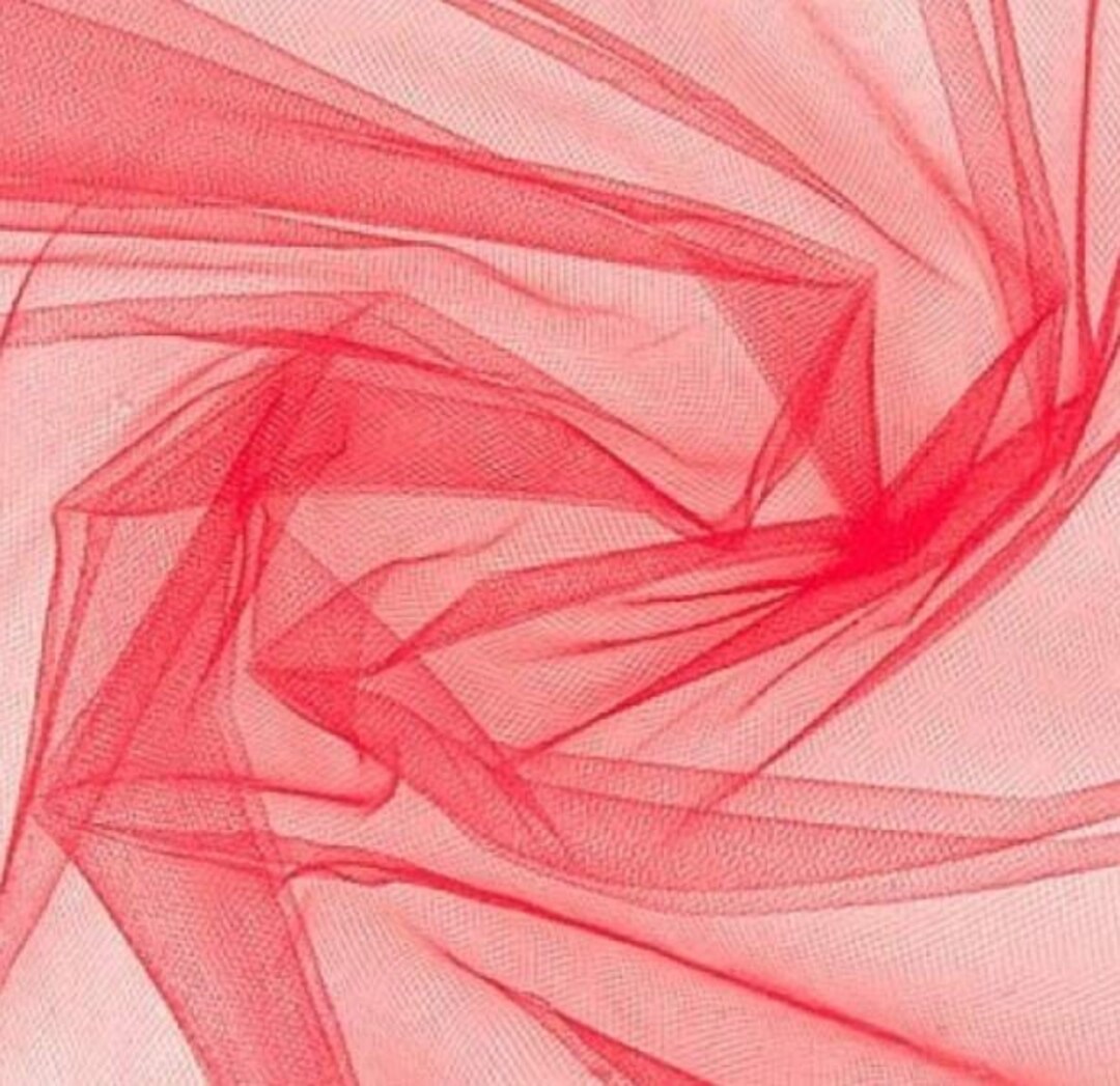 Red 108 Wide Bridal Tulle Fabric Available for 59.99 50 Yard Rolls 100% ...