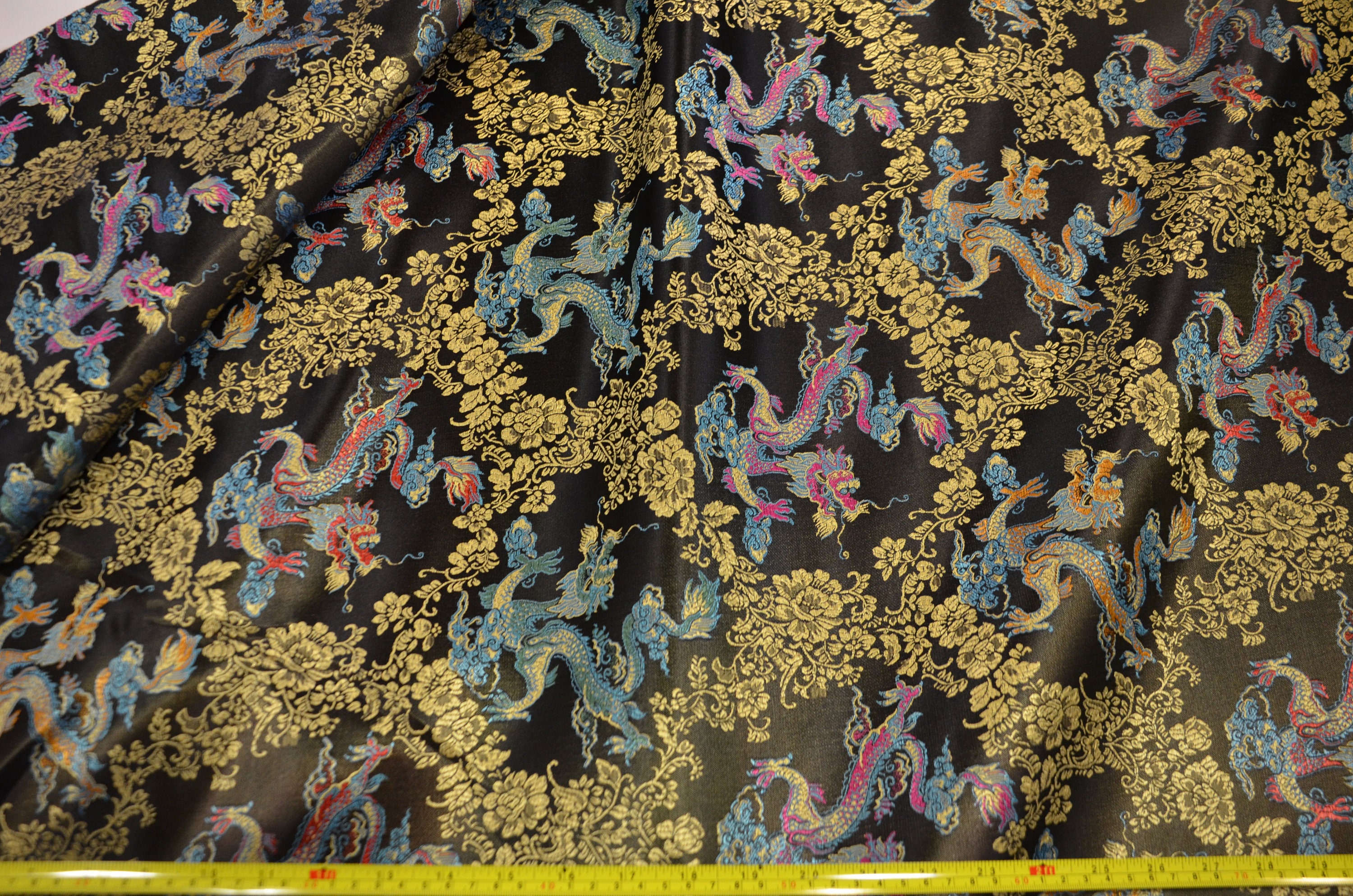 Chinese Oriental Dragon Brocade Fabric | 9.99 Full Yard Price | 45 ...