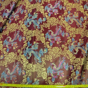 Chinese Oriental Dragon Brocade Fabric | 9.99 Full Yard Price | 45 ...