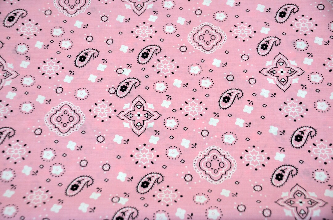 Bandana Cotton Print | Broadcloth Bandanna Paisley Cotton Fabric by the ...