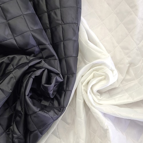 Polyester Quilted Padded Lining Fabric Black - Etsy