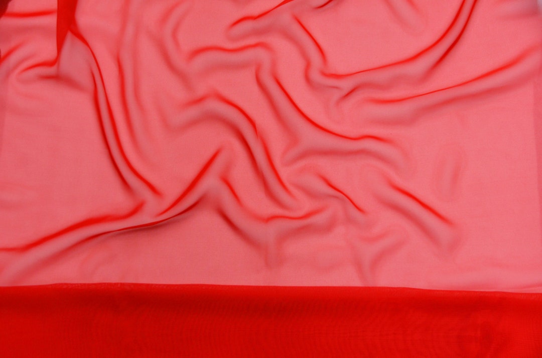 Red Chiffon Fabric by the Yard and Wholesale Bolt | Hi Multi Chiffon ...
