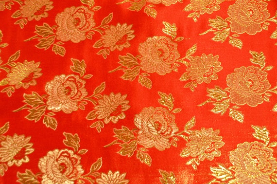 Chinese Flower Brocade Fabric 9.99 Full Yard Price | Etsy
