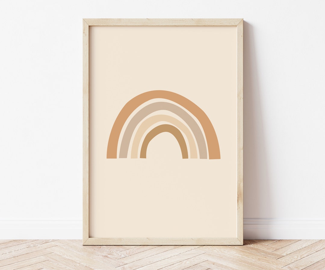 Neutral Rainbow Print: Boho Nursery Decor (digital Download) - Etsy