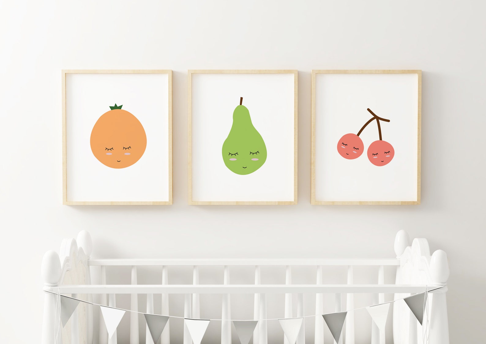 Cute Fruit Printable Set of 6 Fruit Prints Fruit Nursery | Etsy