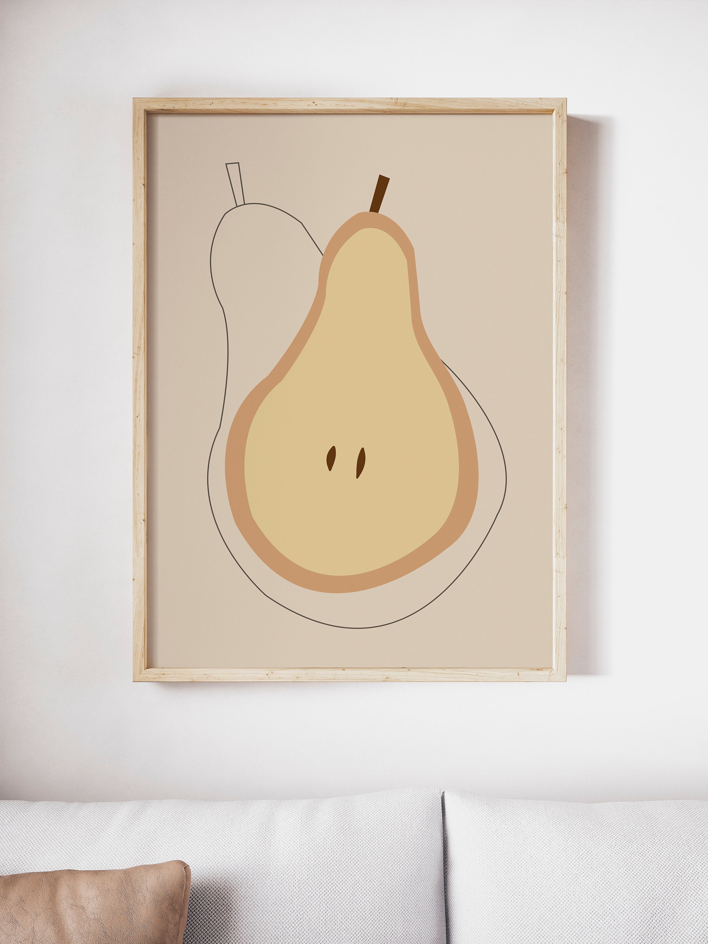 Pear Printable Pear Wall Art Pear Poster Pear Print Fruit - Etsy