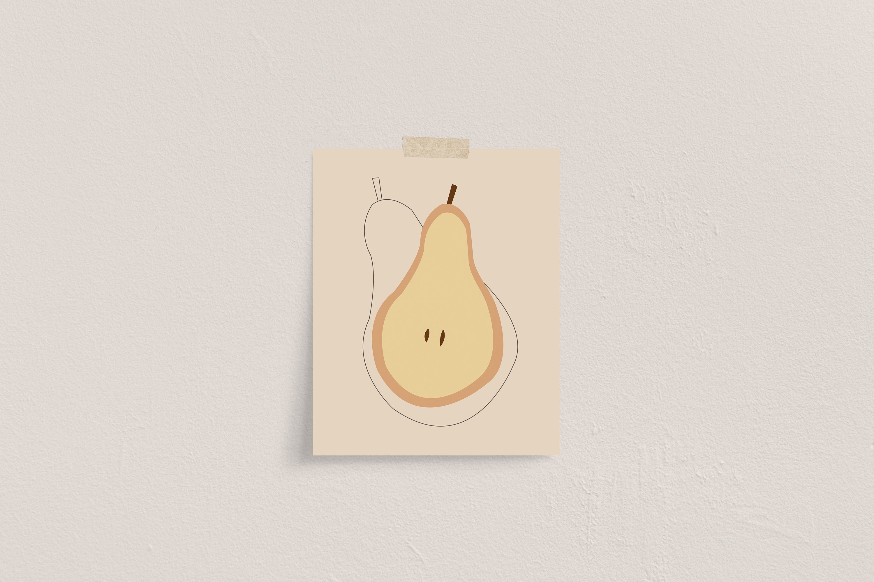Pear Printable Pear Wall Art Pear Poster Pear Print Fruit - Etsy