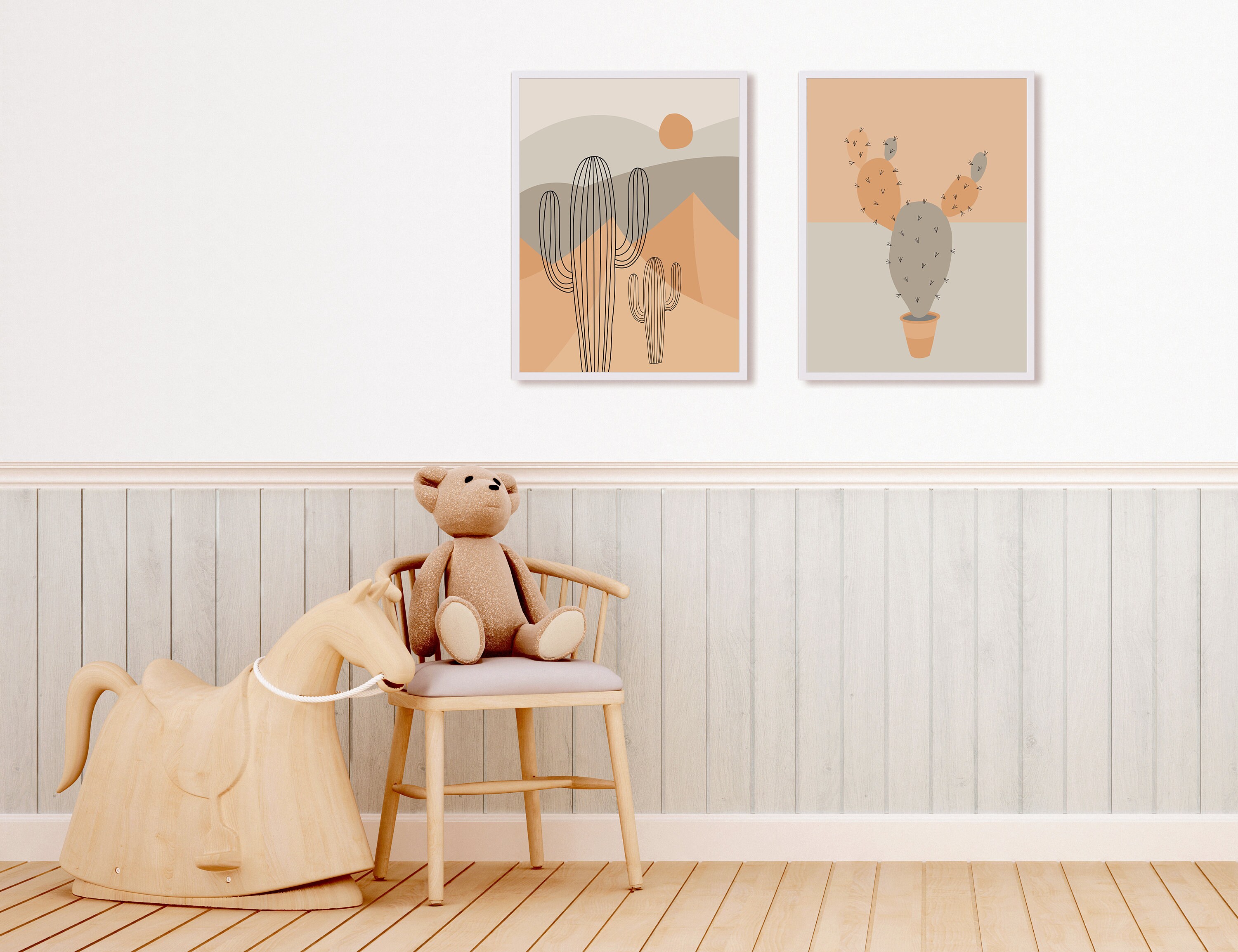 Boho Cactus Printable, Neutral Colors Cactus Wall Art, Cactus Poster ...