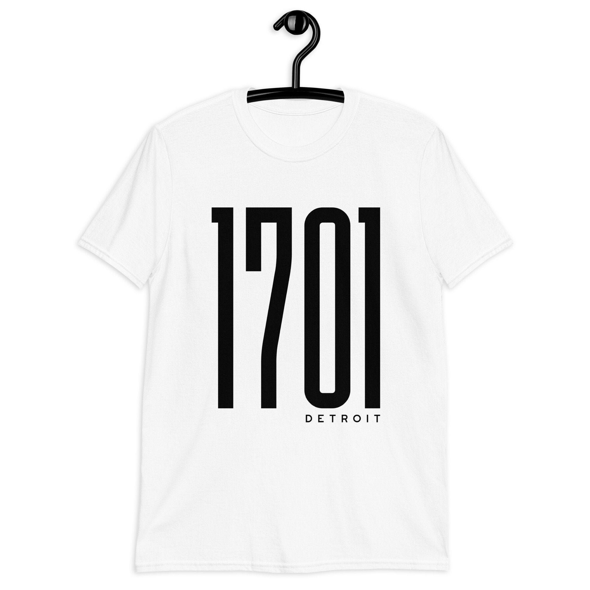 Detroit 1701 Short-sleeve Unisex White T-shirt, Detroit, Michigan - Etsy