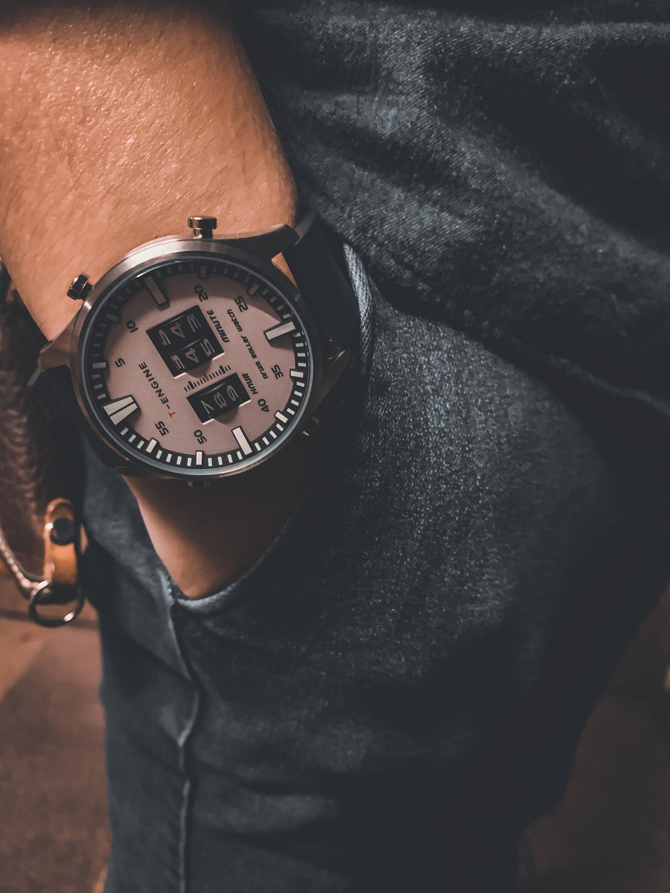 T-ENGINE Drum Roller Stainless Steel Watch for Men,christmas Gift for ...