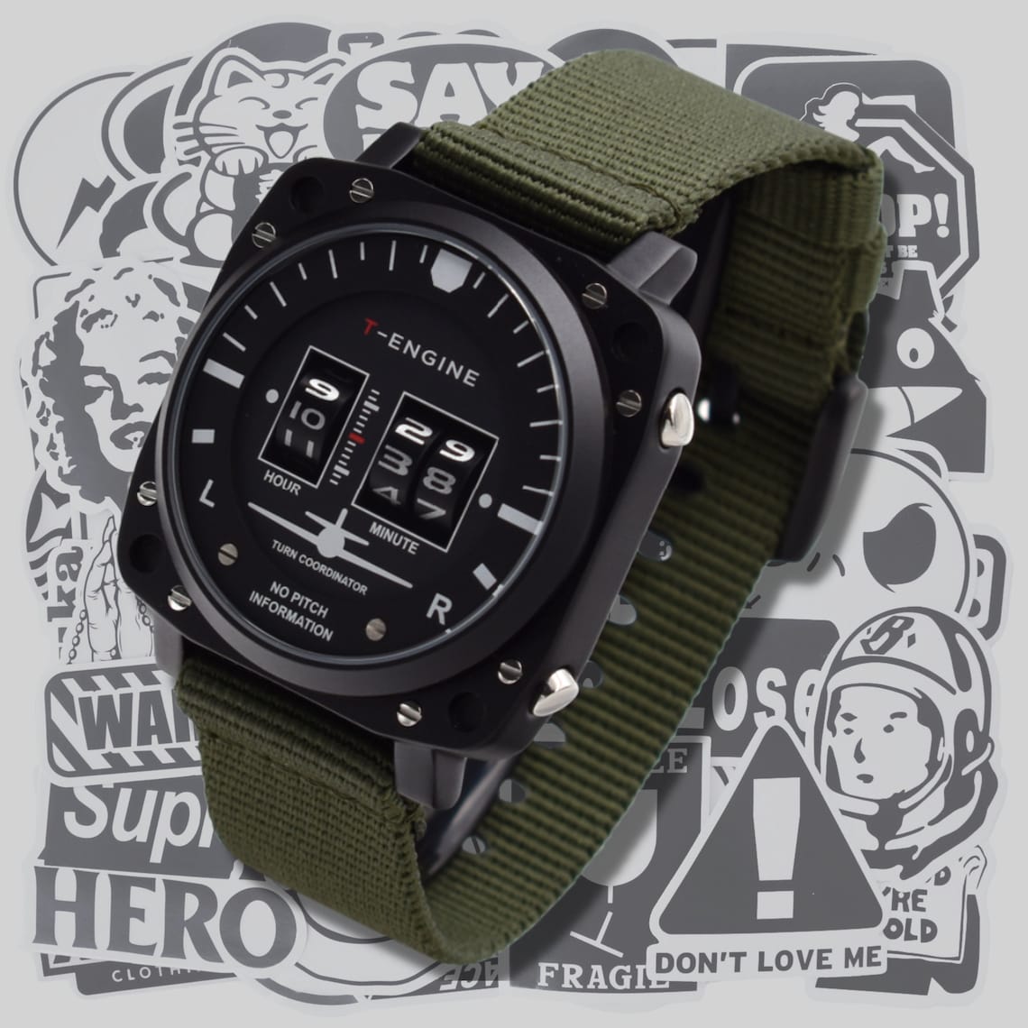 T-ENGINE Drum Roller Watch for Men, Anniversary Gift for Him, Groomsmen ...