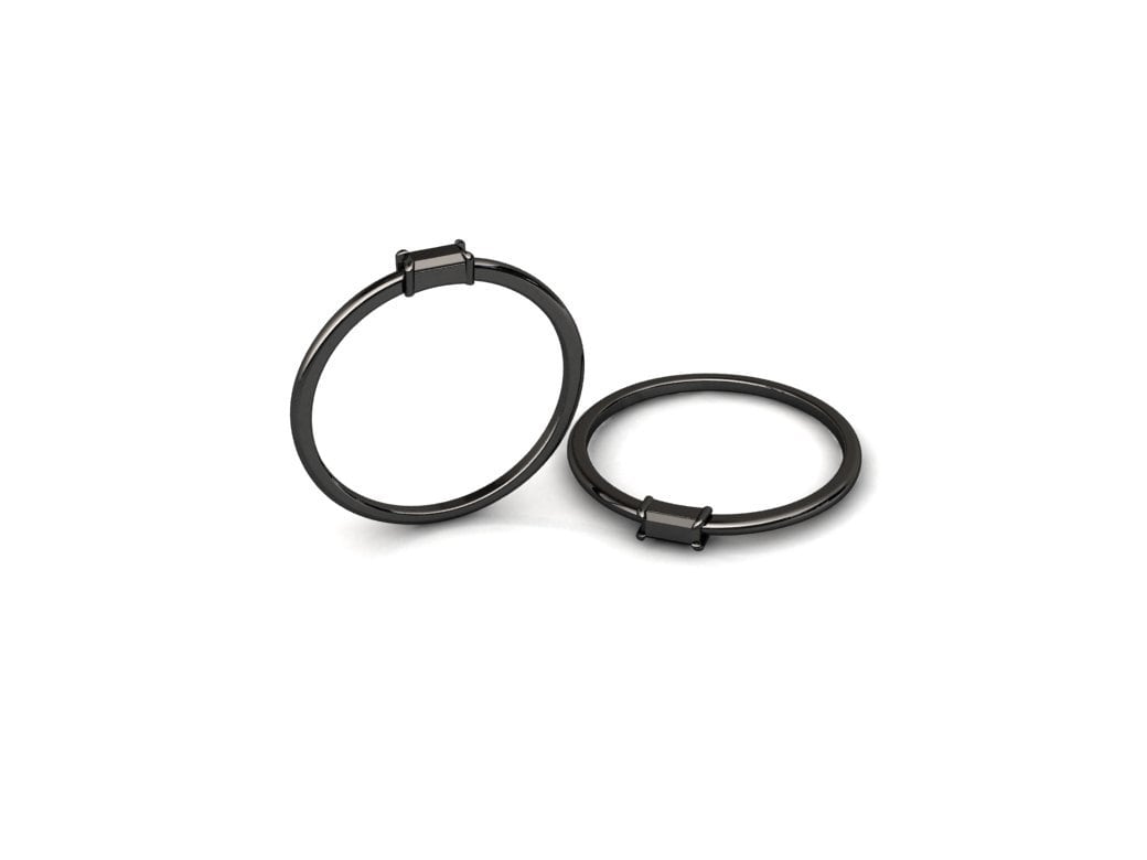 Black Diamond Ring / Minimalist Ring / Stacking Ring / Black - Etsy