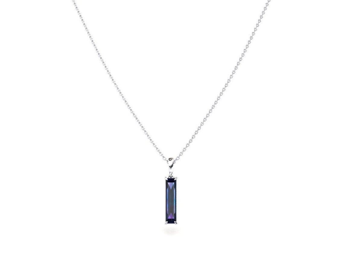 Unique Alexandrite Necklace / Alexandrite Necklace / White Gold ...