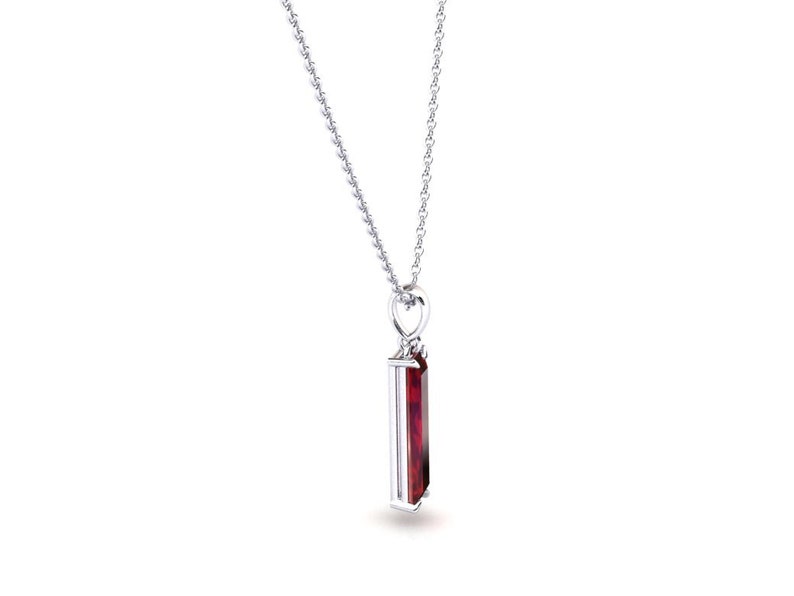 Ruby Necklace / Sliver Ruby Necklace / Solid Sterling Silver / Ruby ...