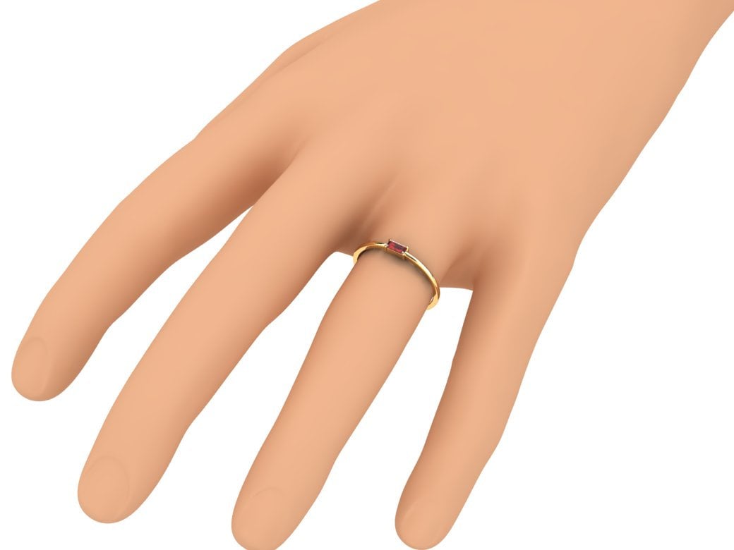 Ruby Stackable Band / Petite Ruby Stacking Ring / Ruby Ring / - Etsy