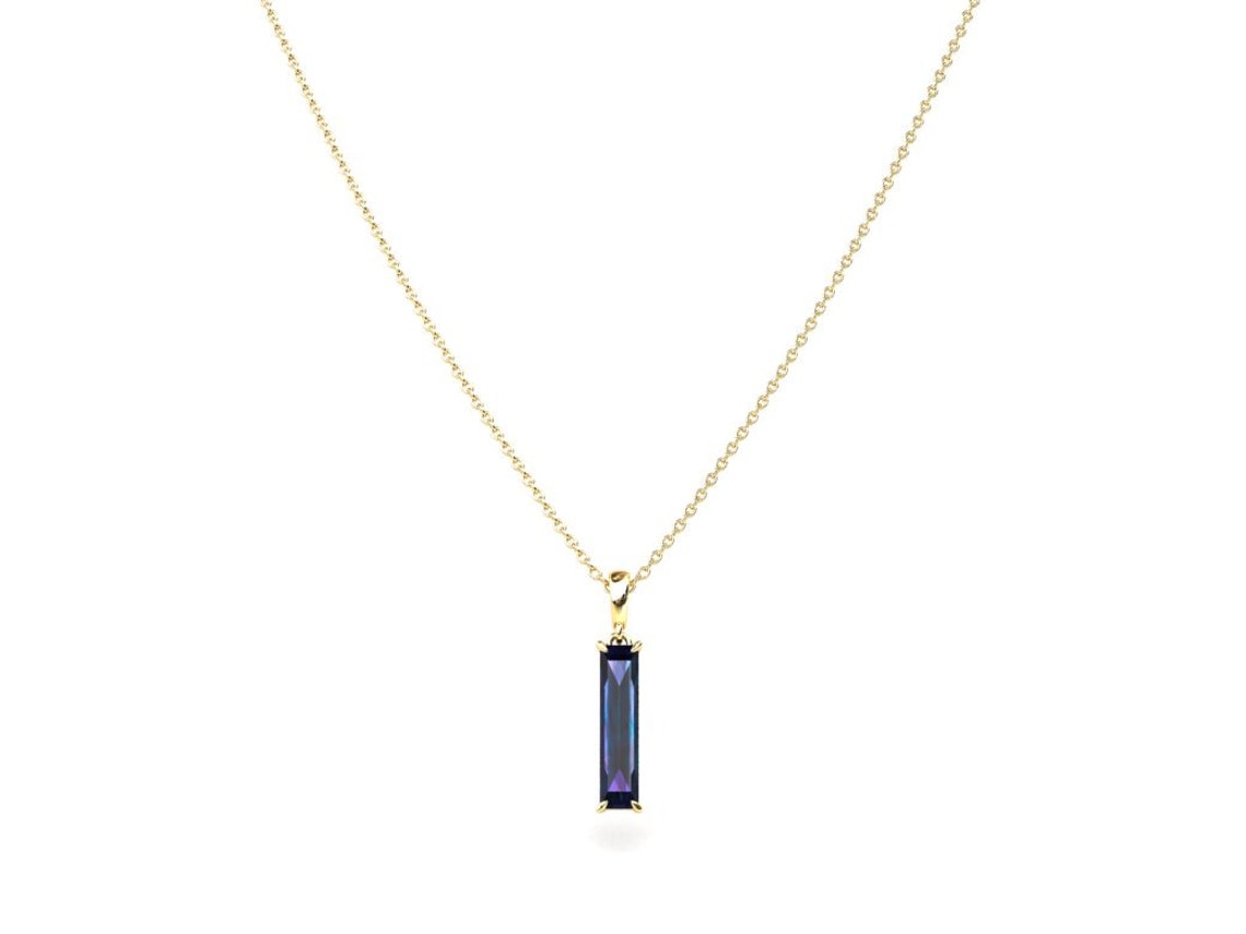 Unique Alexandrite Necklace / Alexandrite Necklace / Yellow | Etsy