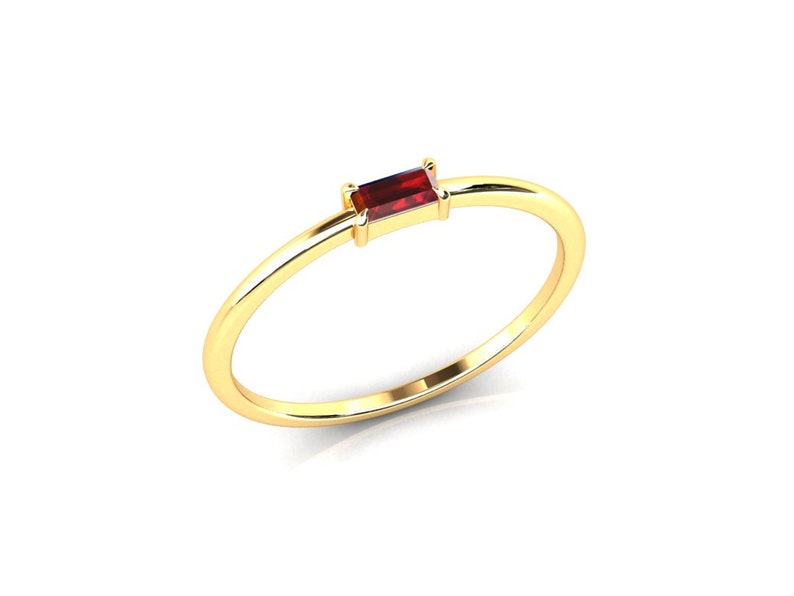 Ruby Stackable Band / Petite Ruby Stacking Ring / Ruby Ring / - Etsy