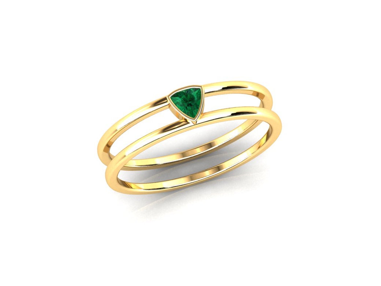 Natural Emerald Ring / Stacking Band / Emerald Band / - Etsy