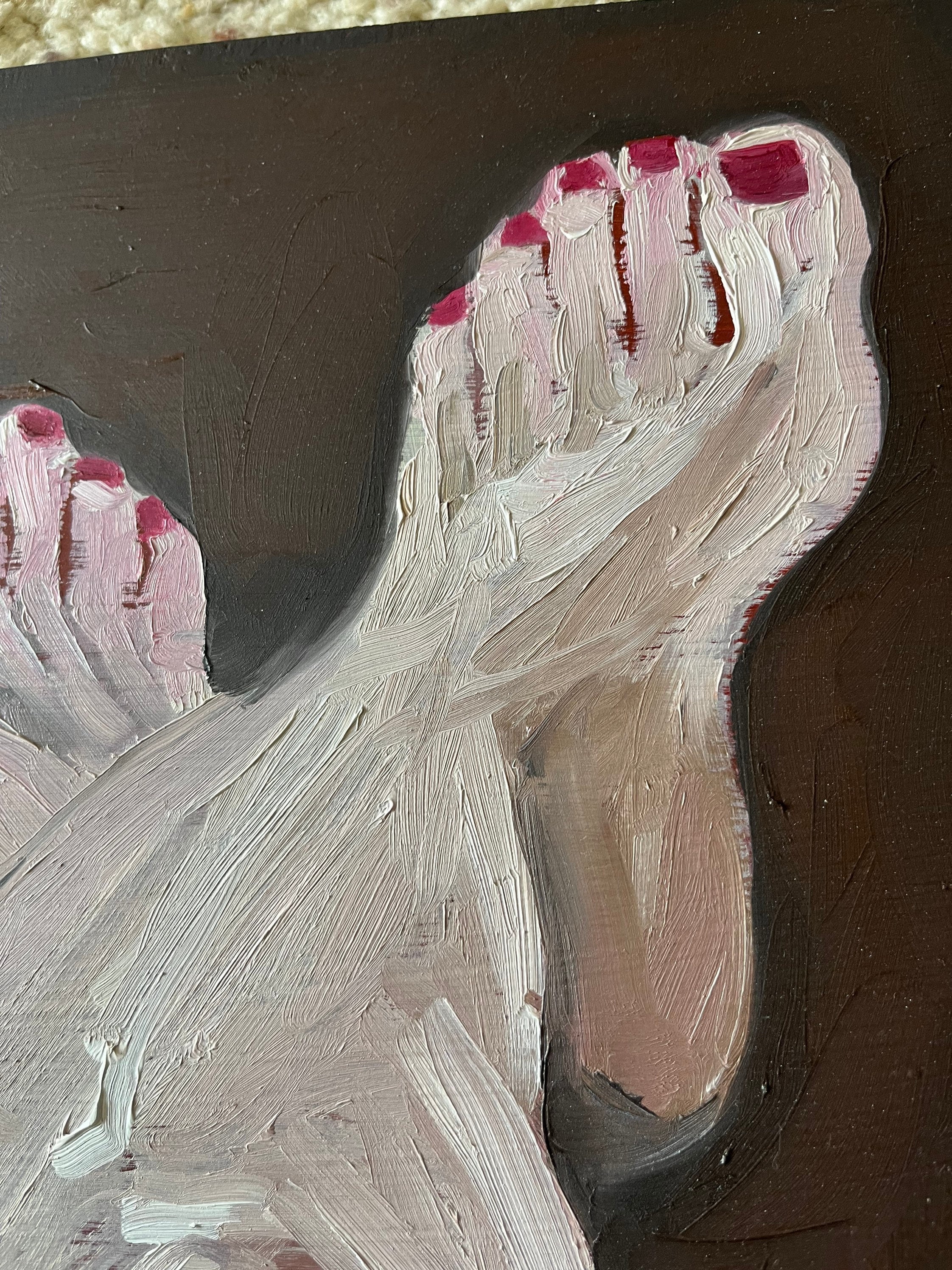Crossed Feet Oil Painting - Etsy