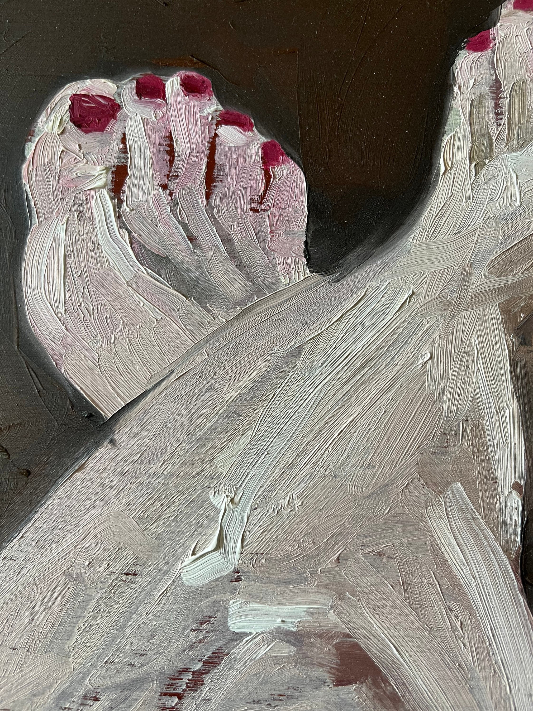 Crossed Feet Oil Painting - Etsy