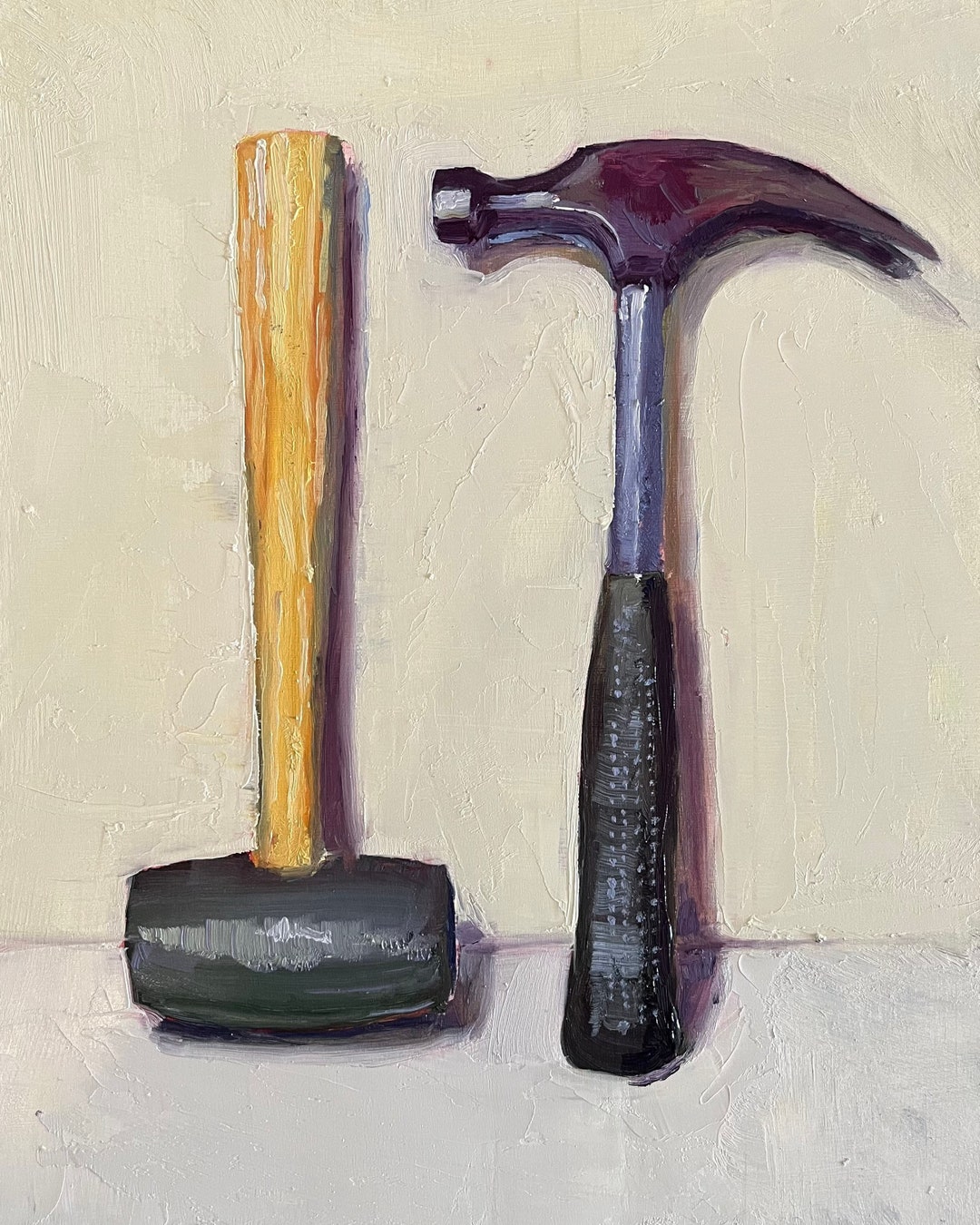 Mallet and Hammer Oil Painting 8x8 - Etsy
