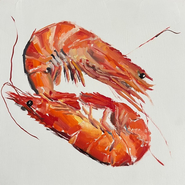 Shrimp Painting - Etsy