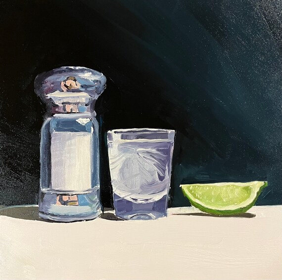 Tequila Shot Oil Painting - Etsy