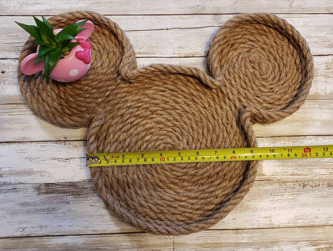 Mickey Mouse Rope Tray Organizer Disney Inspired Livingroom - Etsy
