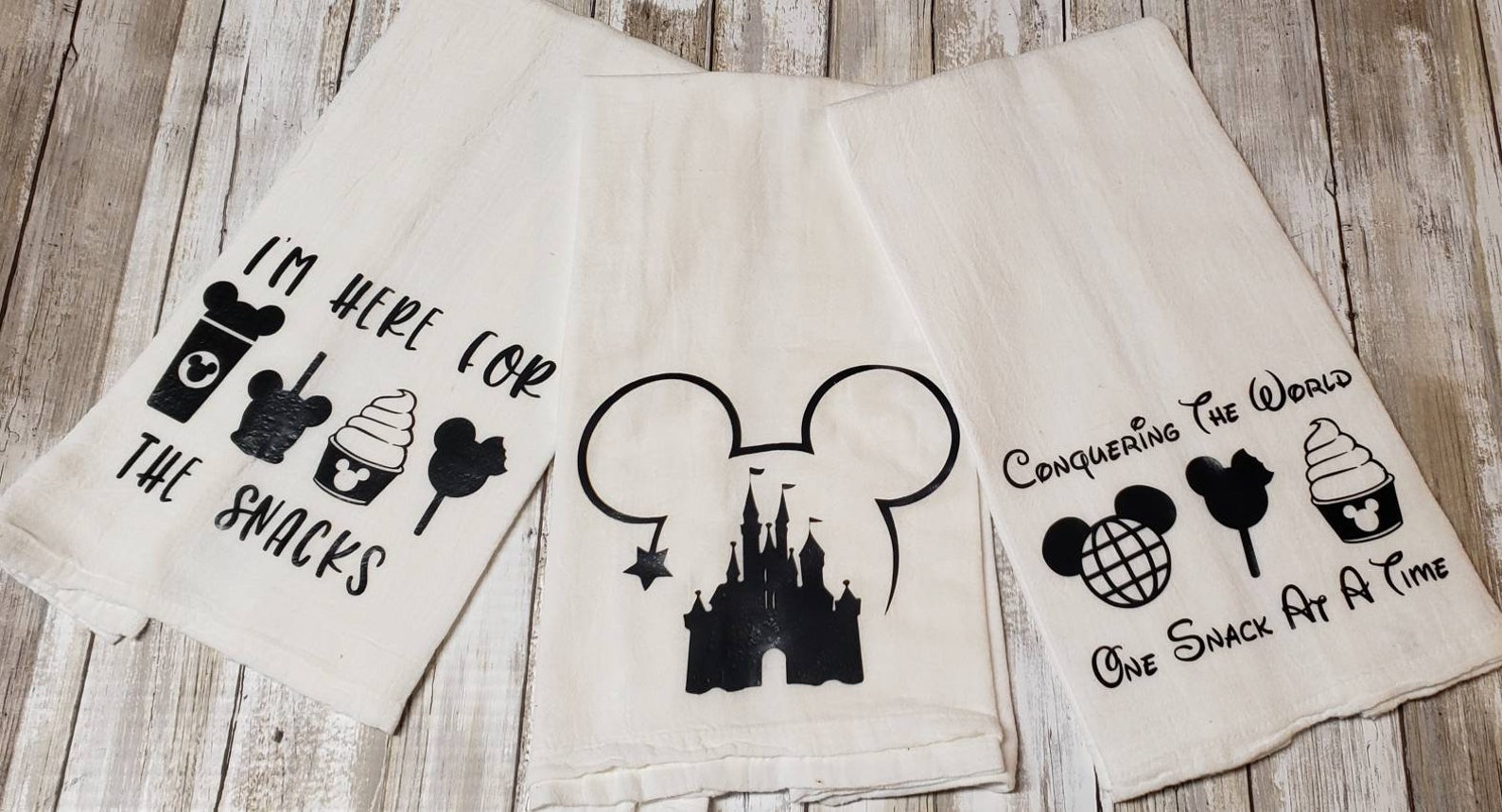 Set of 3 Disney Inspired Kitchen Towels, Kitchen Decor - Etsy