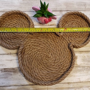 Mickey Mouse Rope Tray Organizer Disney Inspired, Livingroom Decor ...
