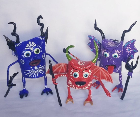 Arte Popular Mexicano. Mexican Devil.judas. Paper Sculpture. - Etsy