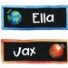 Classroom Name Tags Label Editable Cubby Name Tags Planet Themed ...